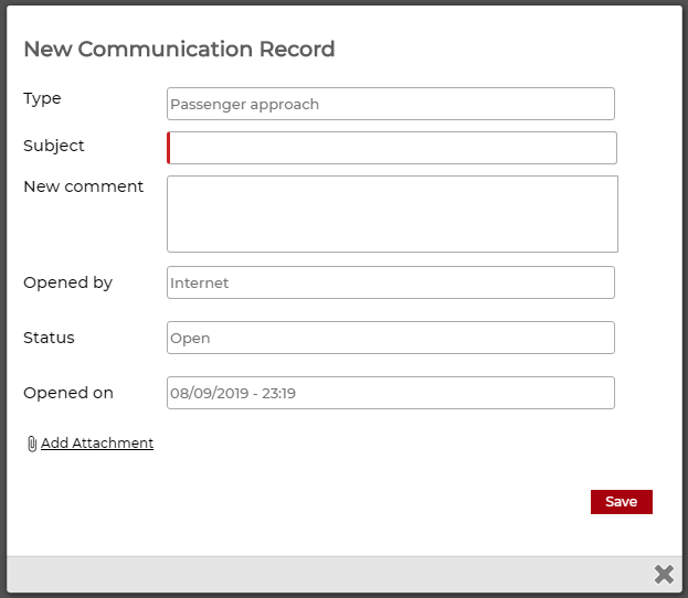 Creating a Communication Record - B2B/B2C